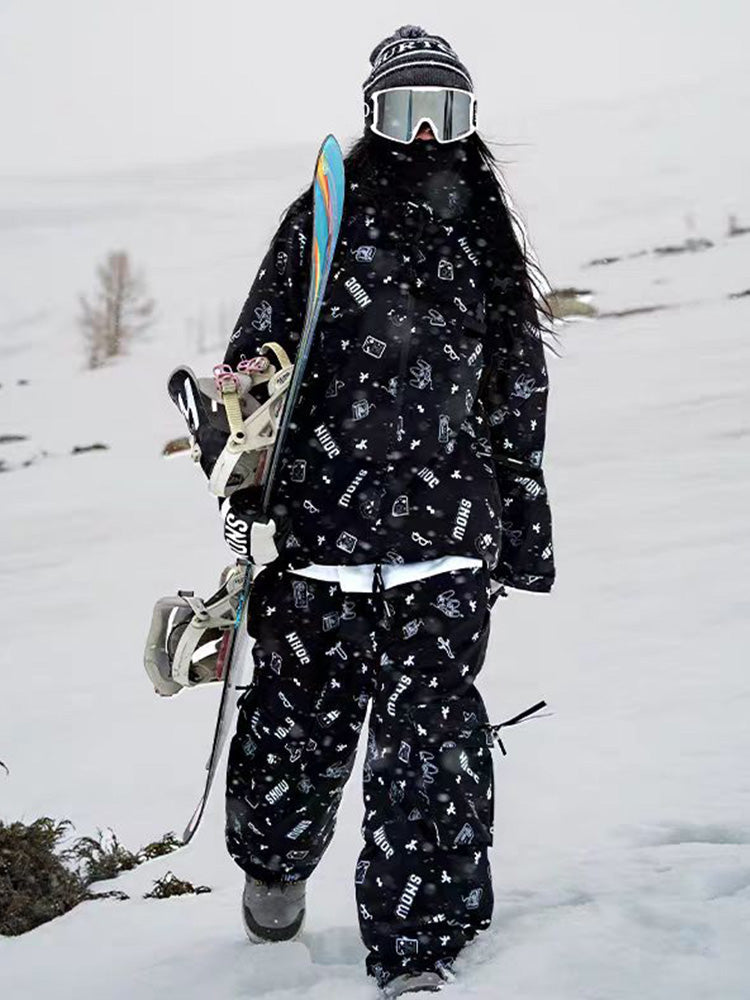 Womens John Snow Legendary Graphic Freestyle Baggy Two Pieces Snowsuit ...