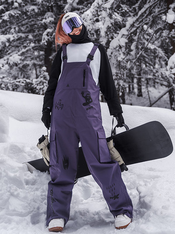 Men's Nandn SnowSlope Baggy Waterproof Snowboard Bibs | Snowshred.AU