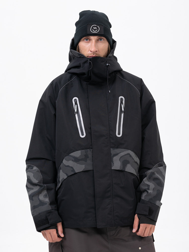 Men's Chillform Glow Trail Reflective Camo Snow Jacket | Snowshred.AU