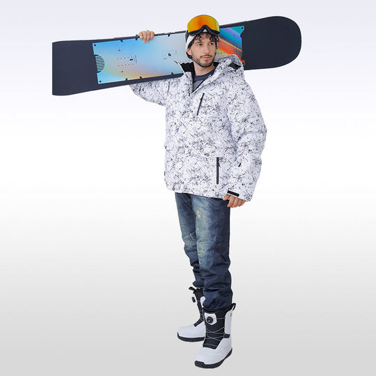 Men's Unisex Snowy Owl Mountain Waterproof Hooded Ski Jacket | Snowshred.AU