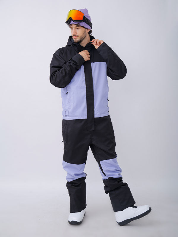 Men's Snowverb Alpine Ranger Colorblock Waterproof One Piece Snowsuit ...