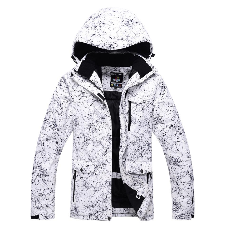 Men's Unisex Snowy Owl Mountain Waterproof Hooded Ski Jacket | Snowshred.AU